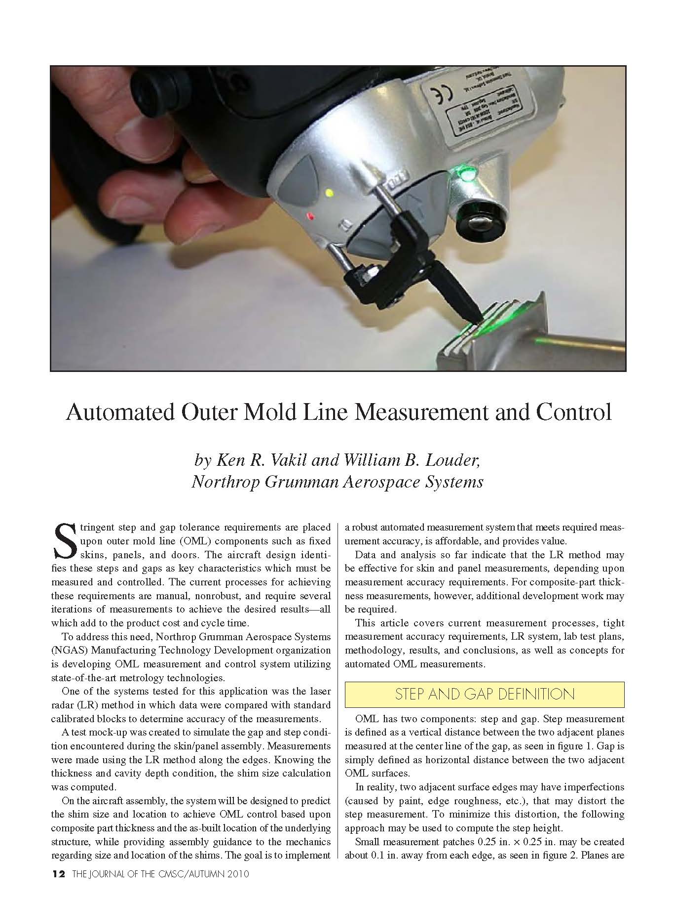 Automated Outer Mold Line Measurement and Control