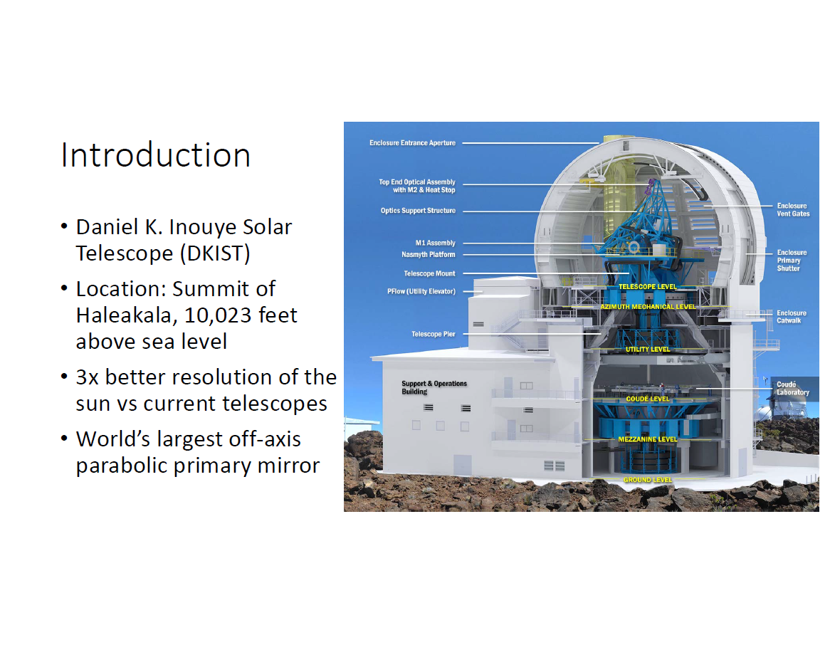 CMSC 2019 PRESENTATION - DKIST's Journey of Using a Laser Tracker
