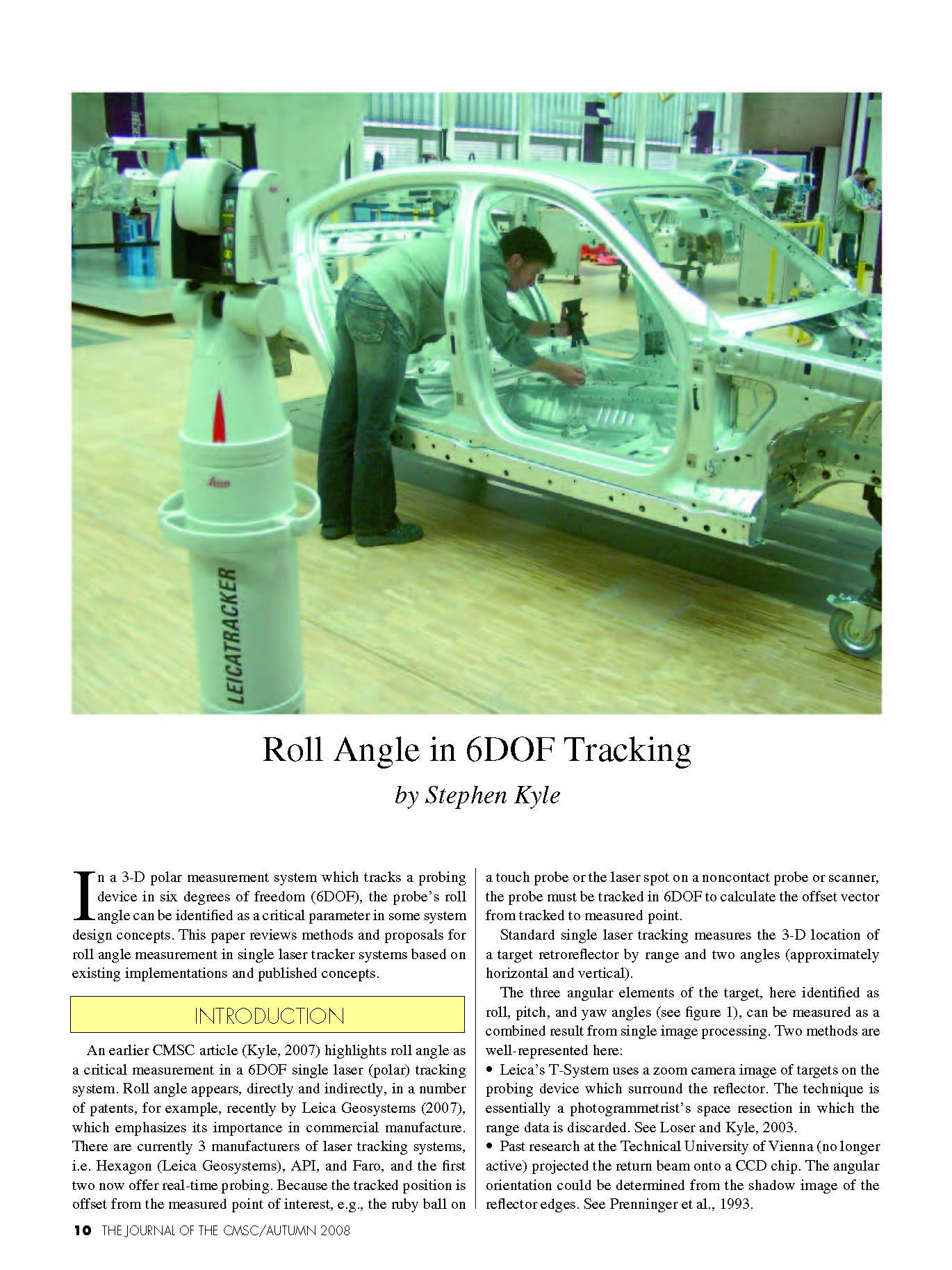 Roll Angle in 6DOF Tracking