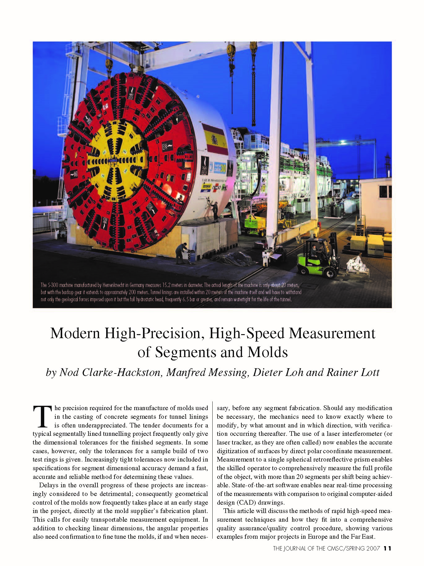 Modern High-Precision, High-Speed Measurement of Segments and Molds