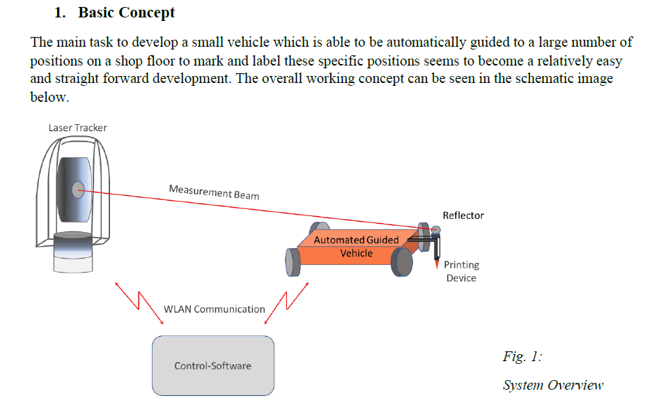 Automated Guided Vehicle for Precise Floor Marking.