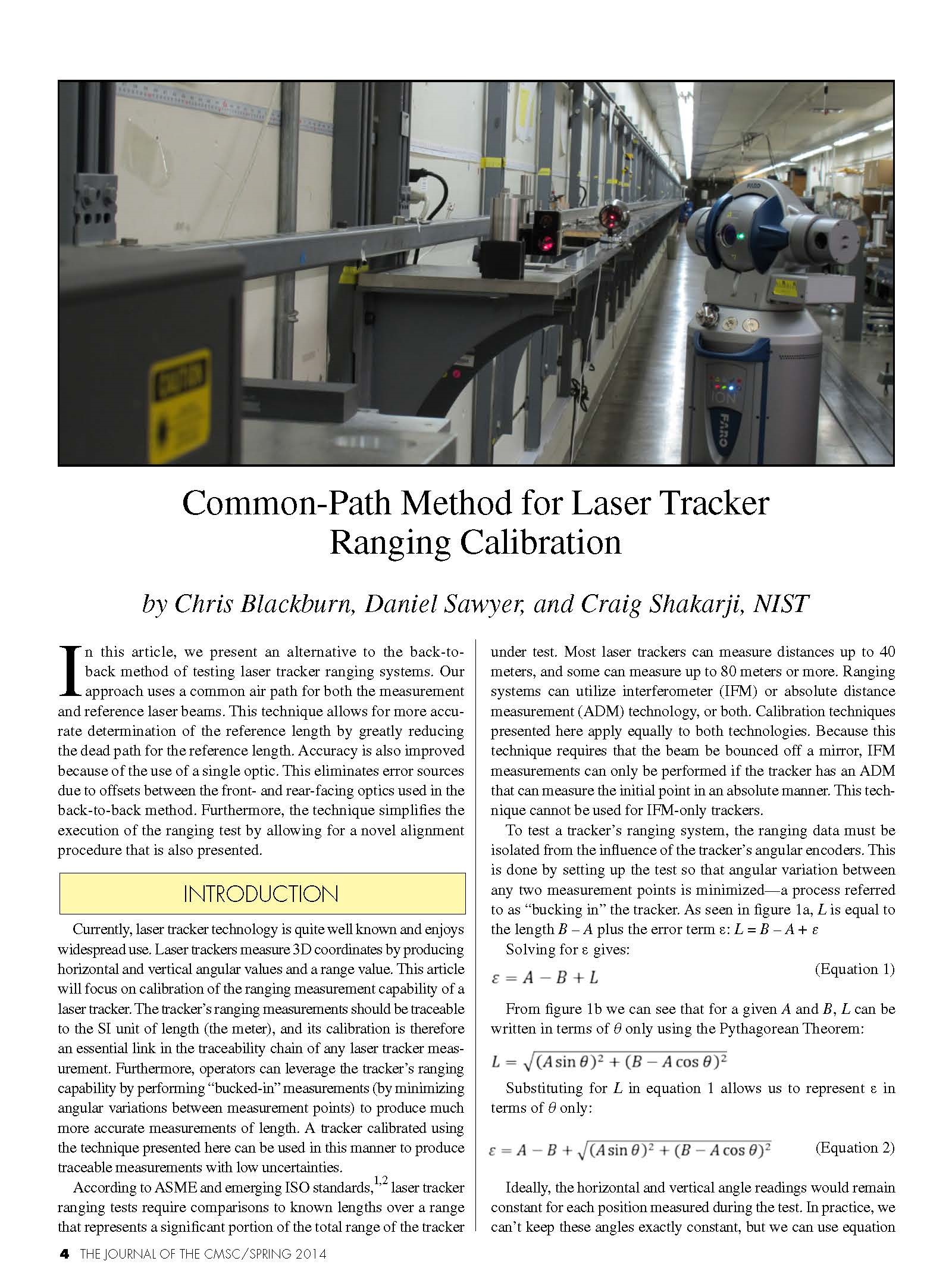 Common-Path Method for Laser Tracker Ranging Calibration