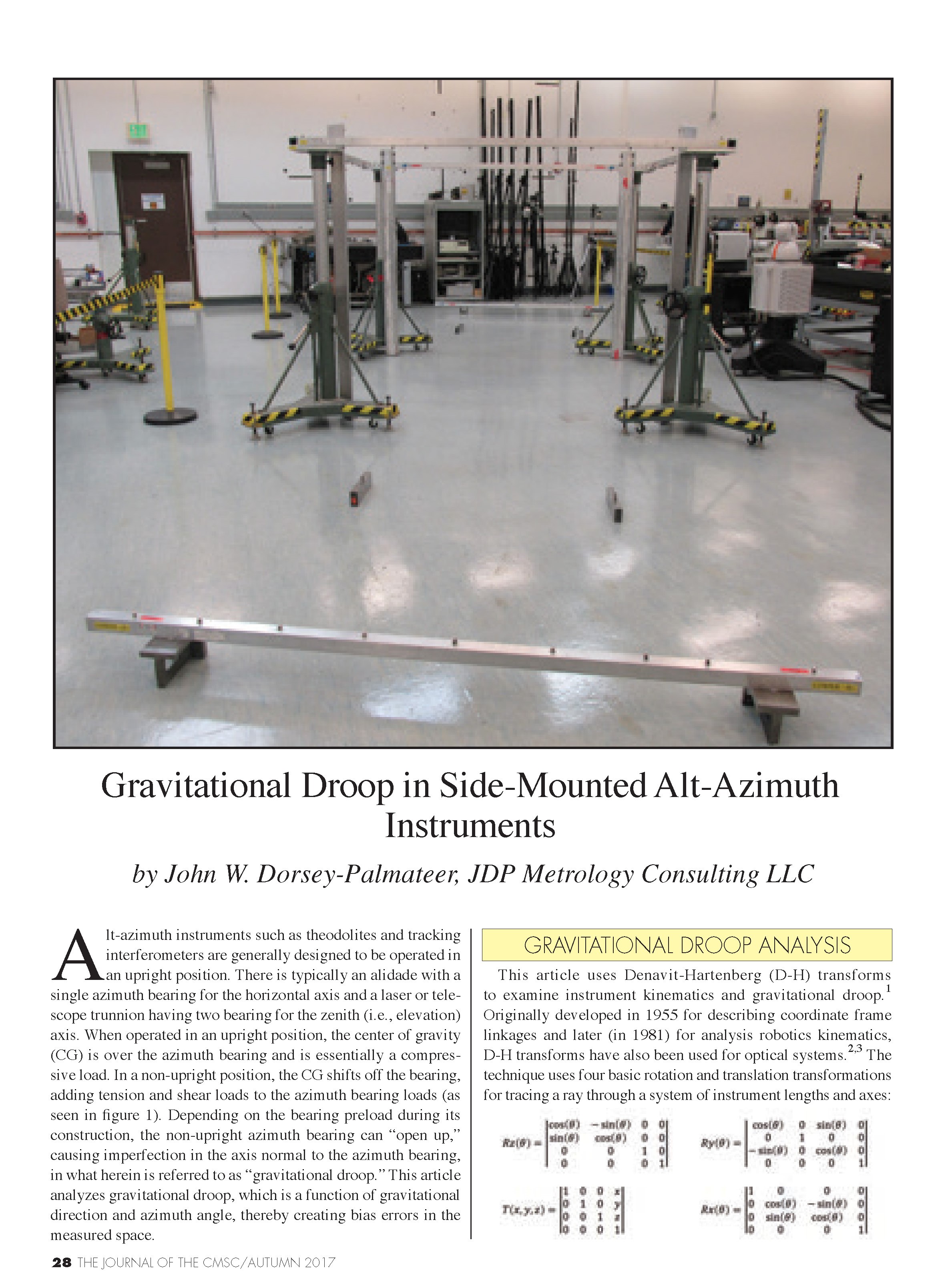 Gravitational Droop in Side-Mounted Alt-Azimuth Instruments