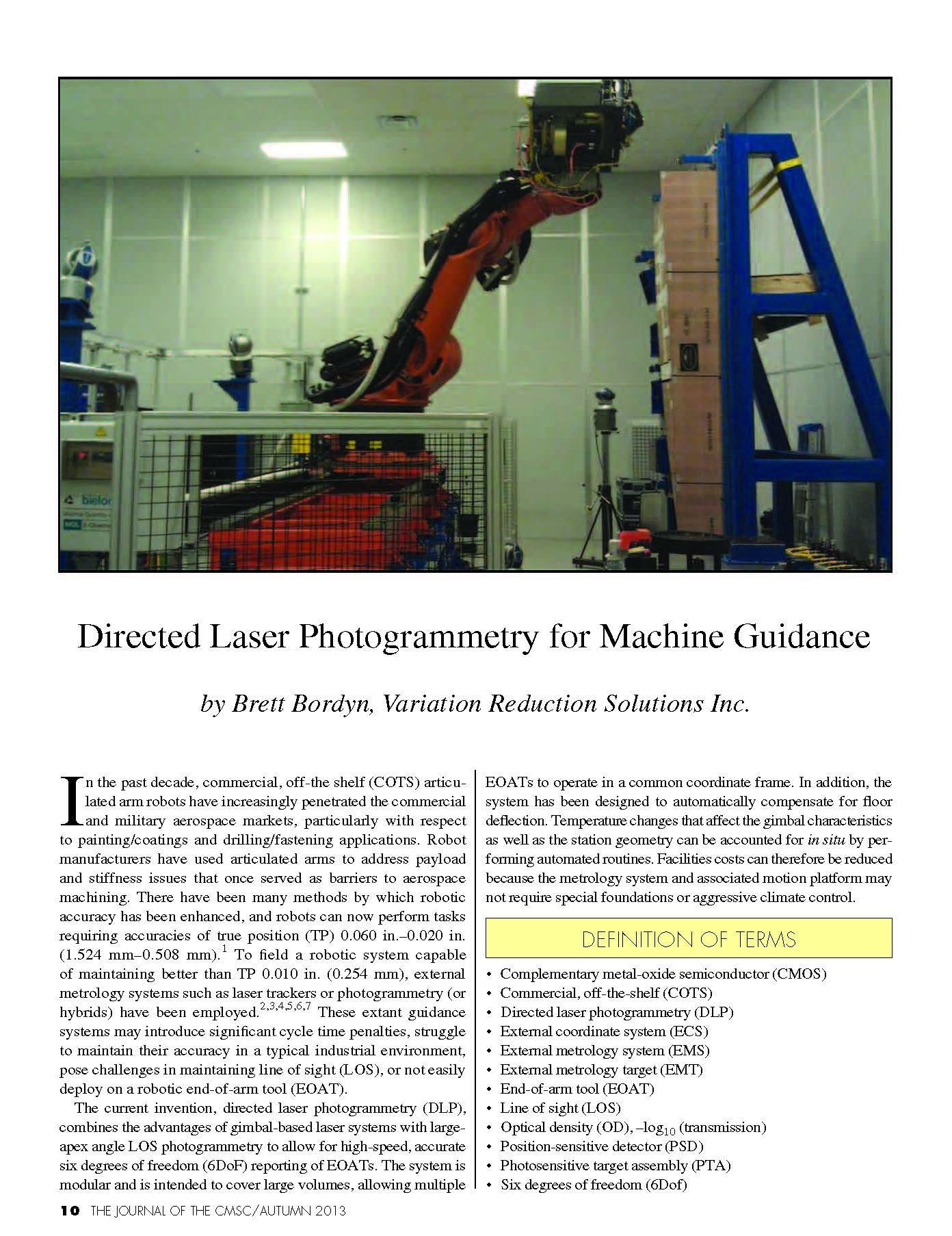 Directed Laser Photogrammetry for Machine Guidance