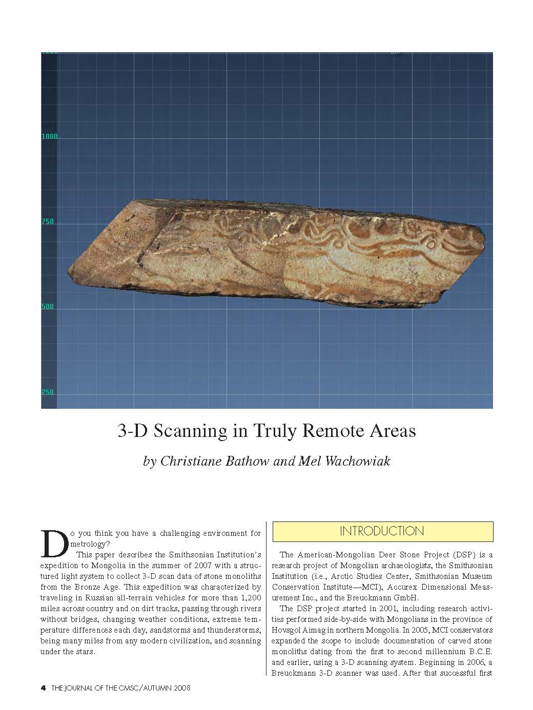3D Scanning in Truly Remote Areas